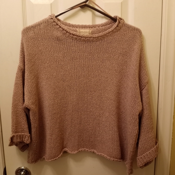 Altar'd State | Sweaters | Altard State Lavender Knit Cropped Sweater ...